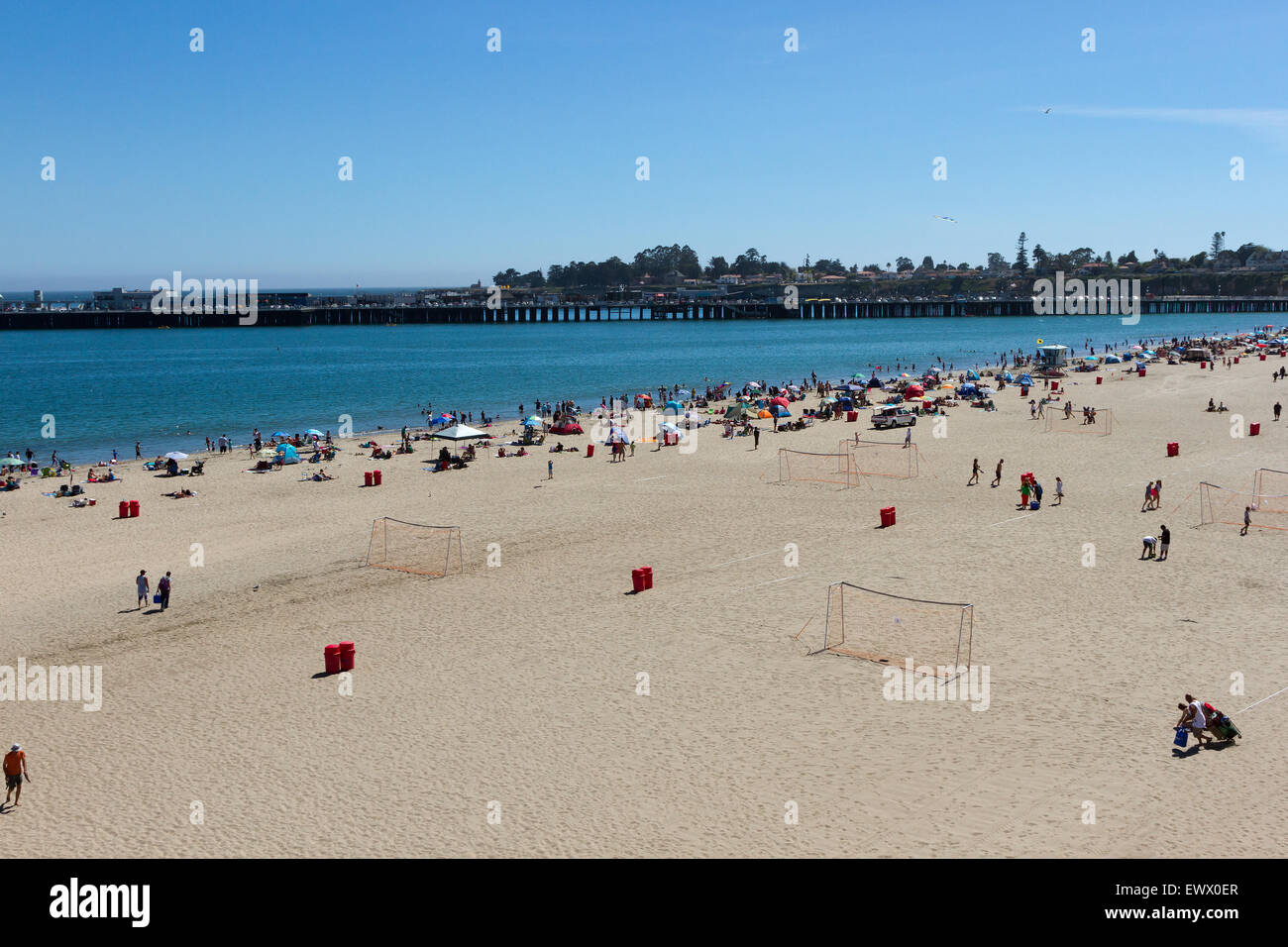 Beach scenes at Santa, Cruz beach in California, USA Stock Photo - Alamy