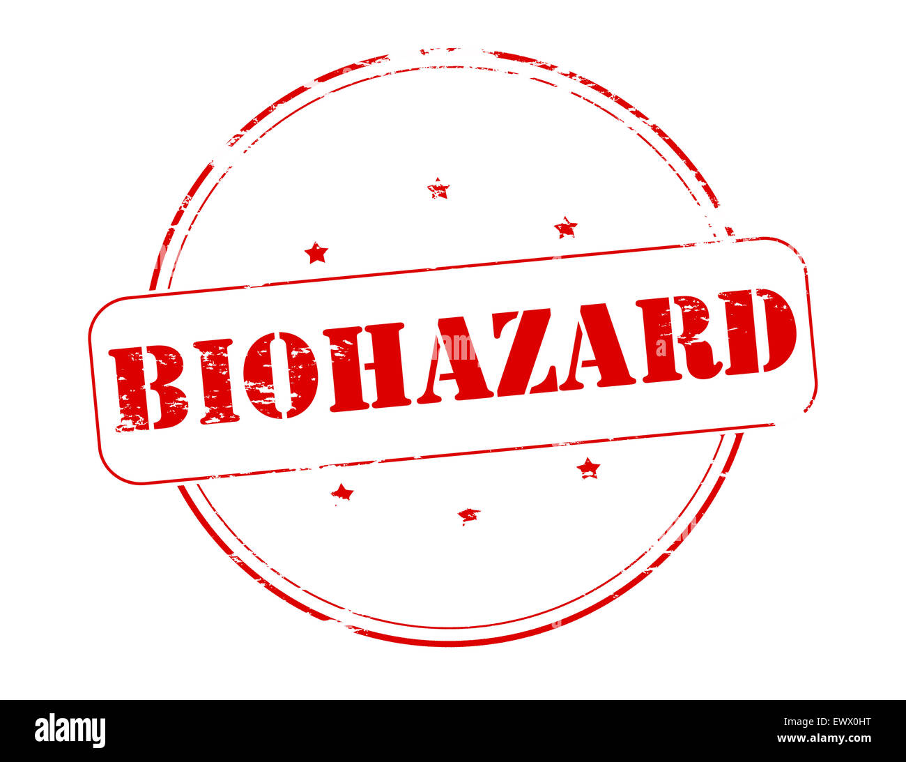 Rubber stamp with word biohazard inside, illustration Stock Photo - Alamy