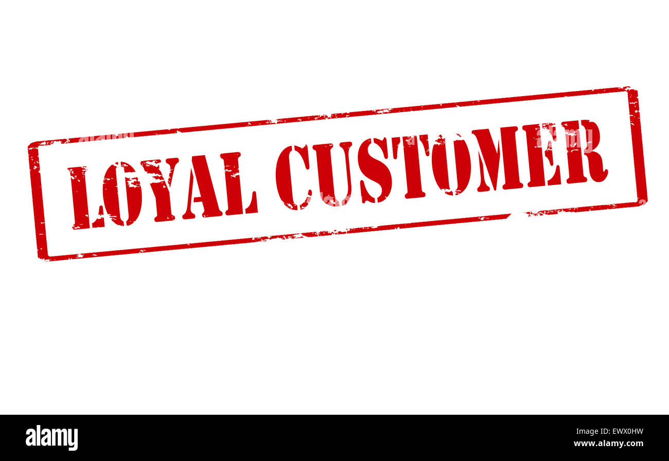 Rubber stamp with text loyal customer inside, illustration Stock Photo ...