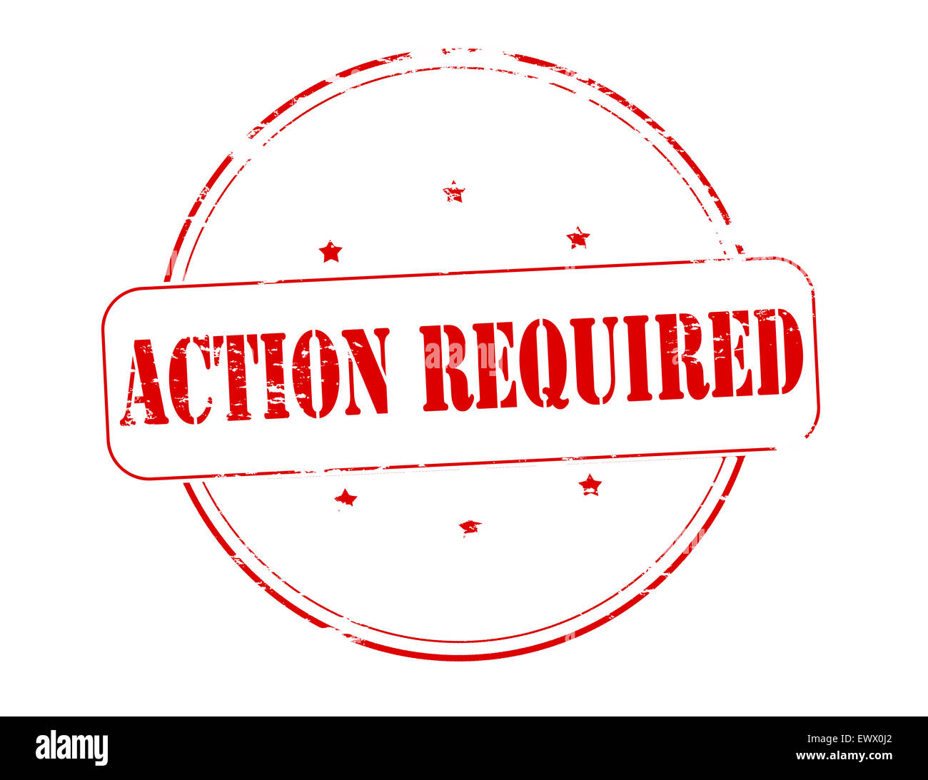 Action needed stamp hi-res stock photography and images - Alamy