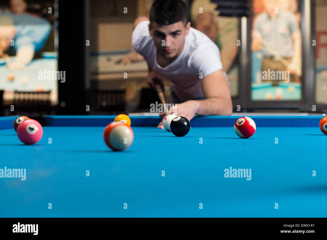 The Billiard Player Stock Photo - Alamy