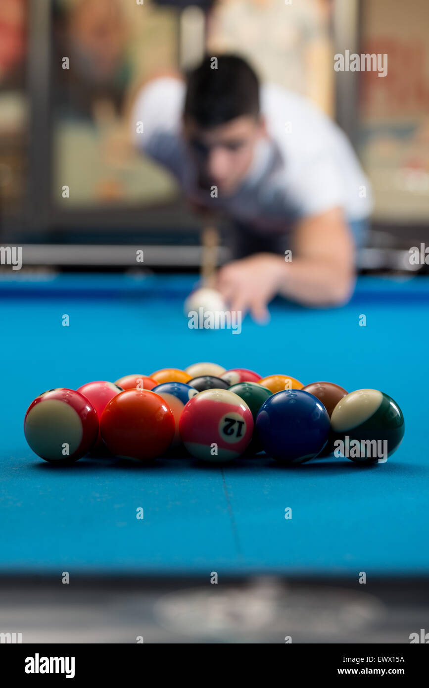 The Billiard Player Stock Photo - Alamy