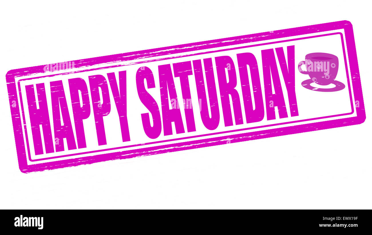 Happy saturday illustration hi-res stock photography and images - Alamy
