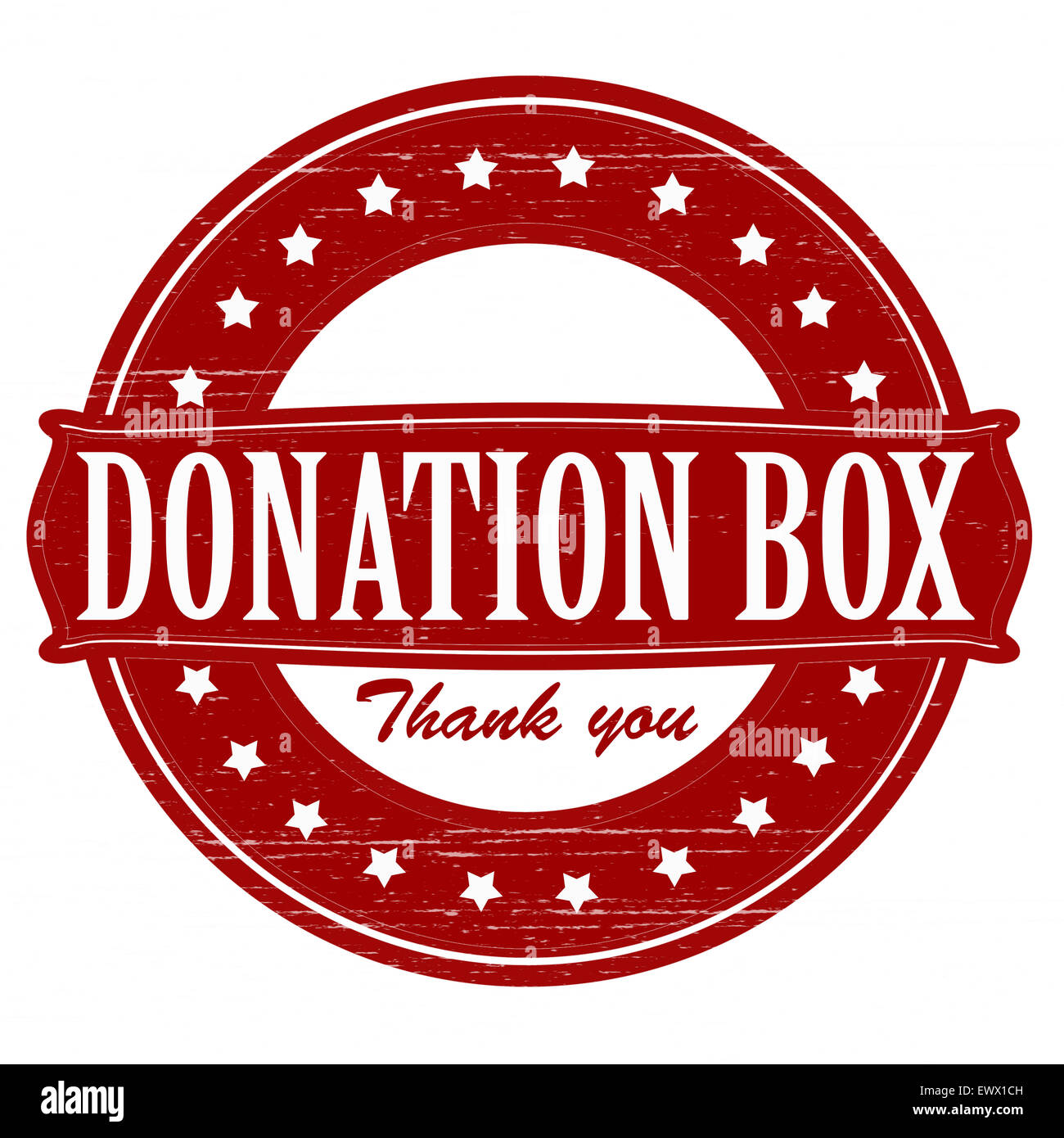 Stamp with text donation box inside hi-res stock photography and images ...