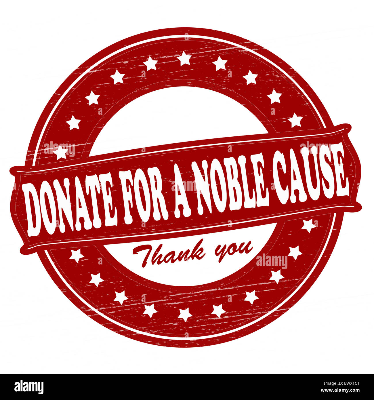 Stamp with text donate for a noble cause inside, illustration Stock ...