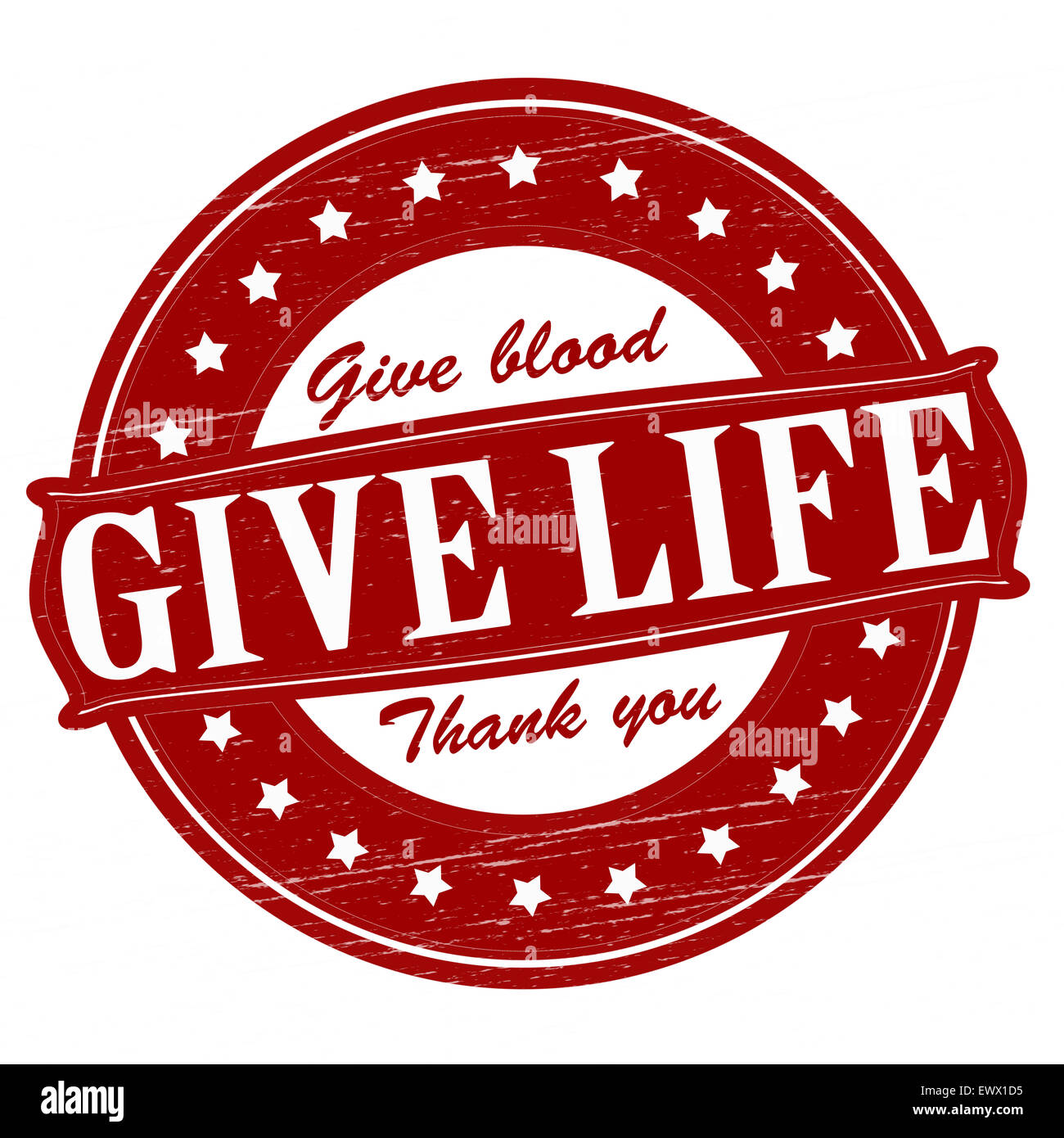 Stamp with text give life inside, illustration Stock Photo - Alamy