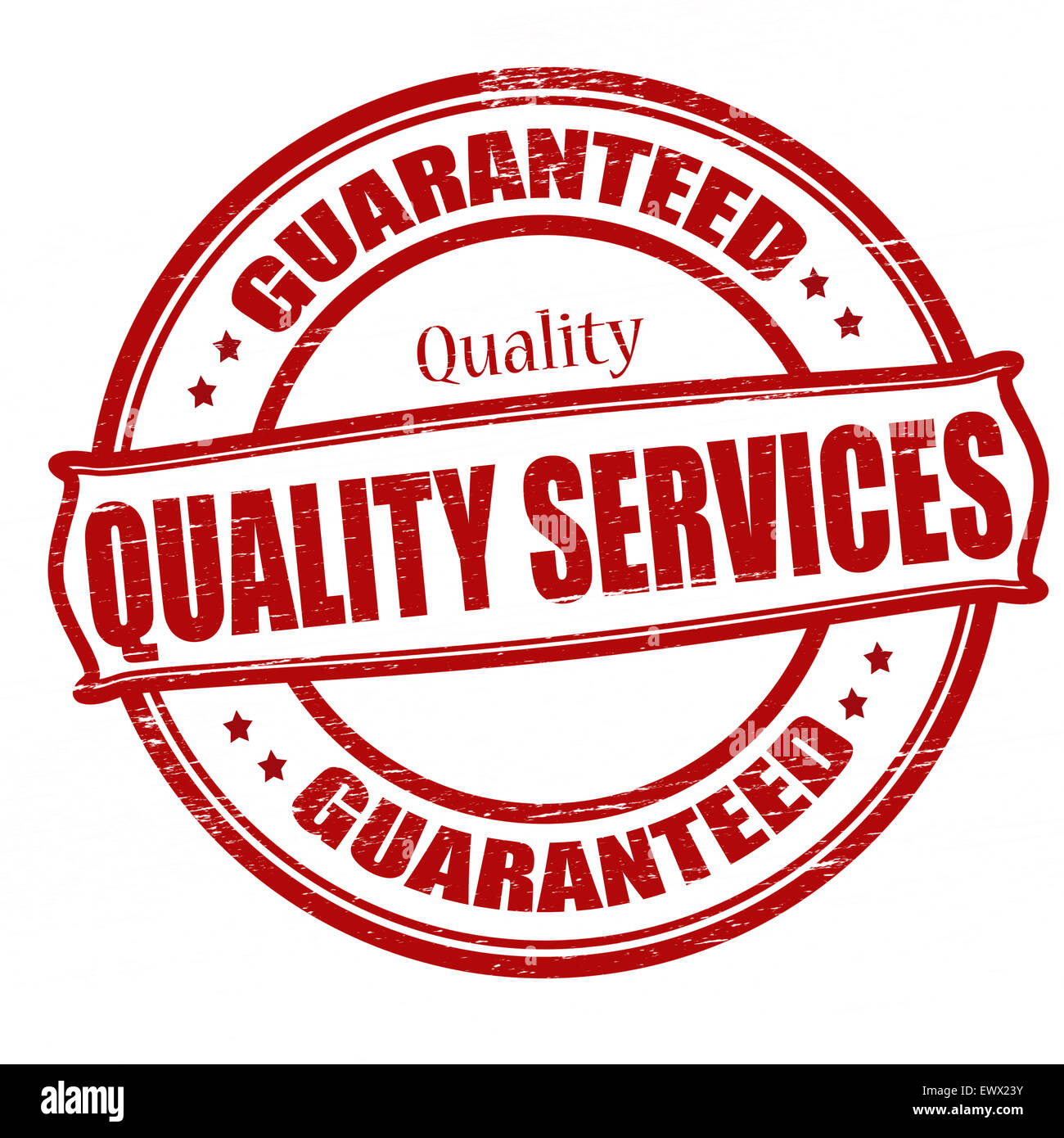 Stamp with text quality services inside, illustration Stock Photo - Alamy