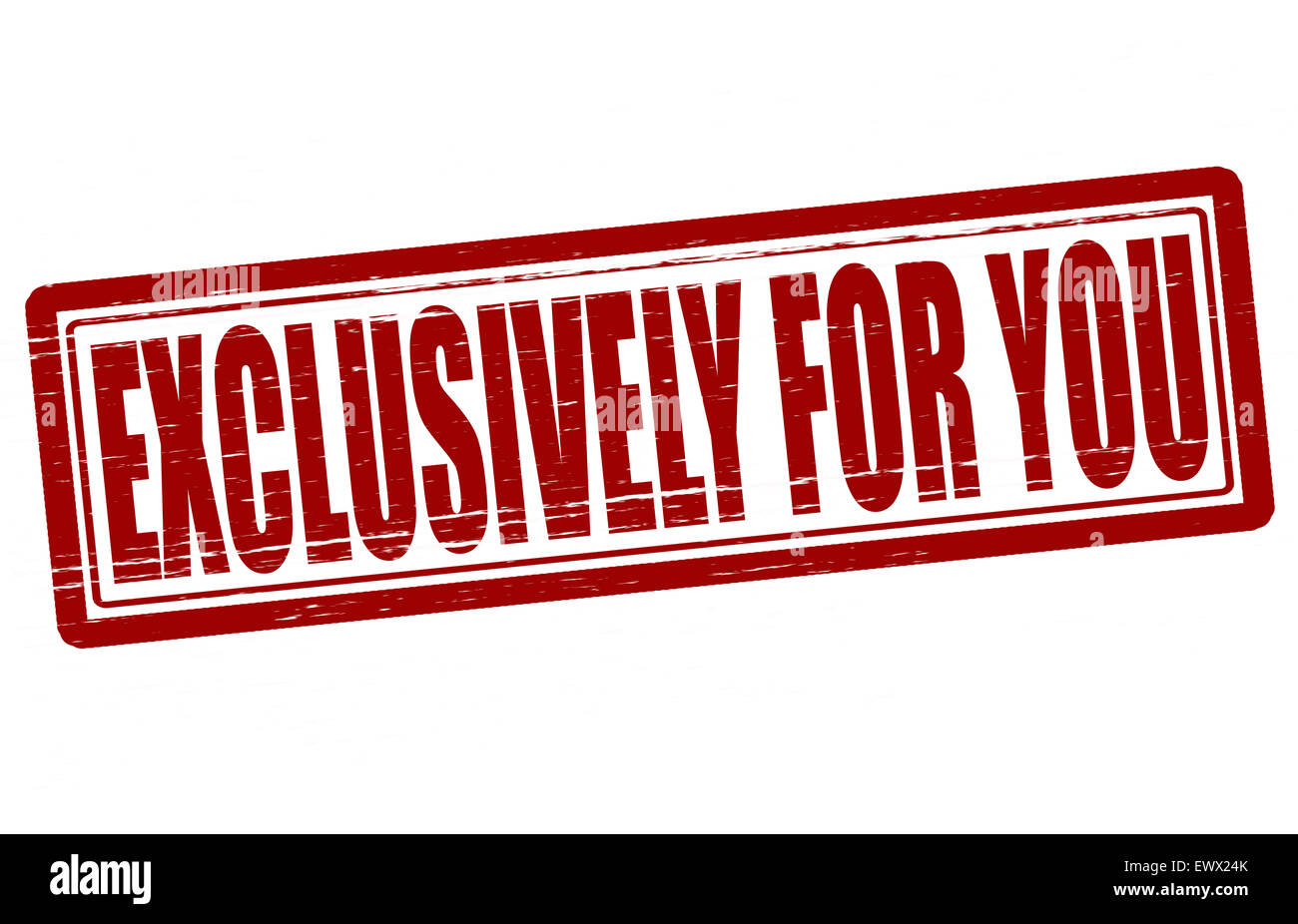 Stamp with text exclusively for you inside, illustration Stock Photo ...