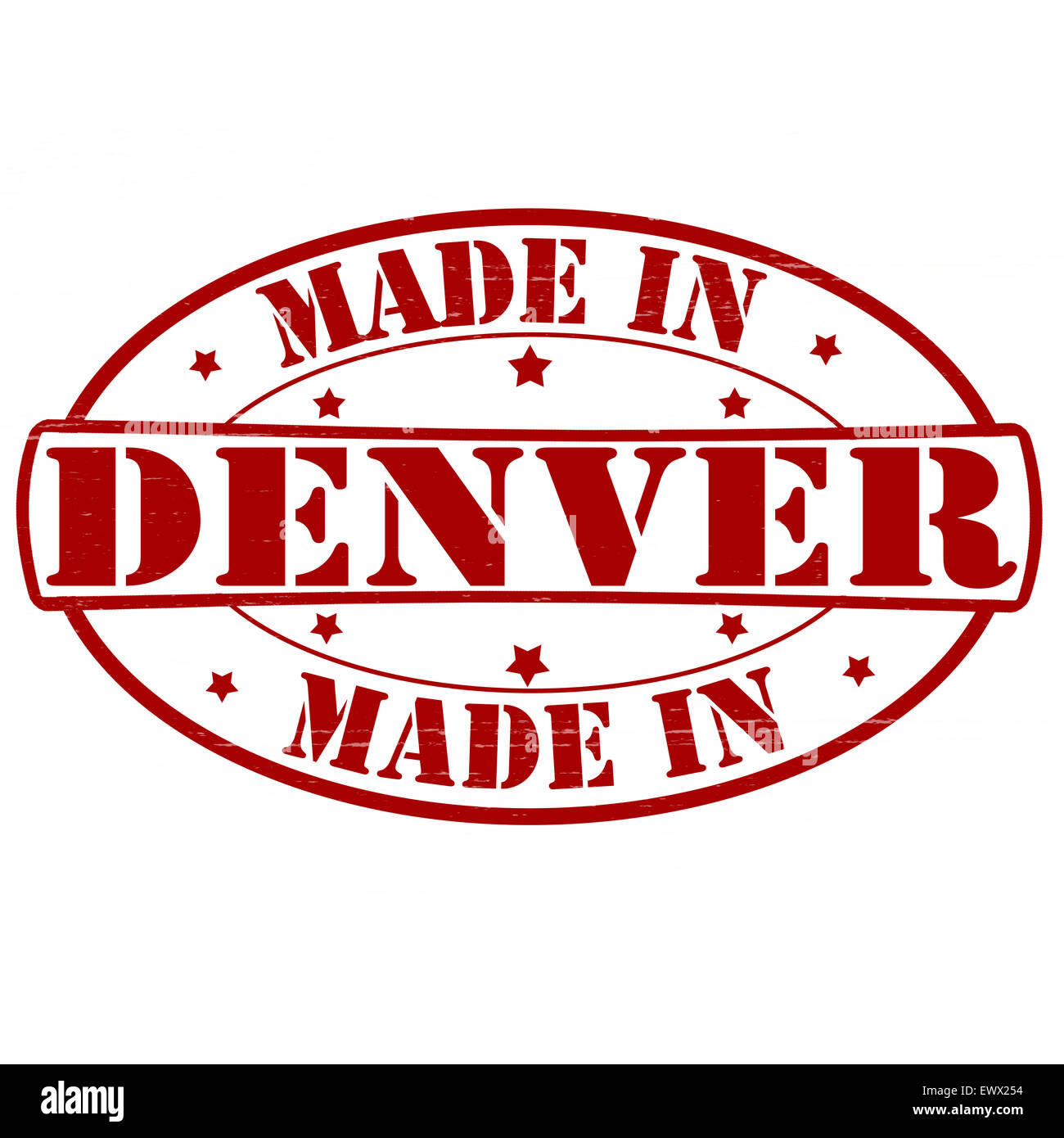 Stamp with text made in Denver inside, illustration Stock Photo - Alamy