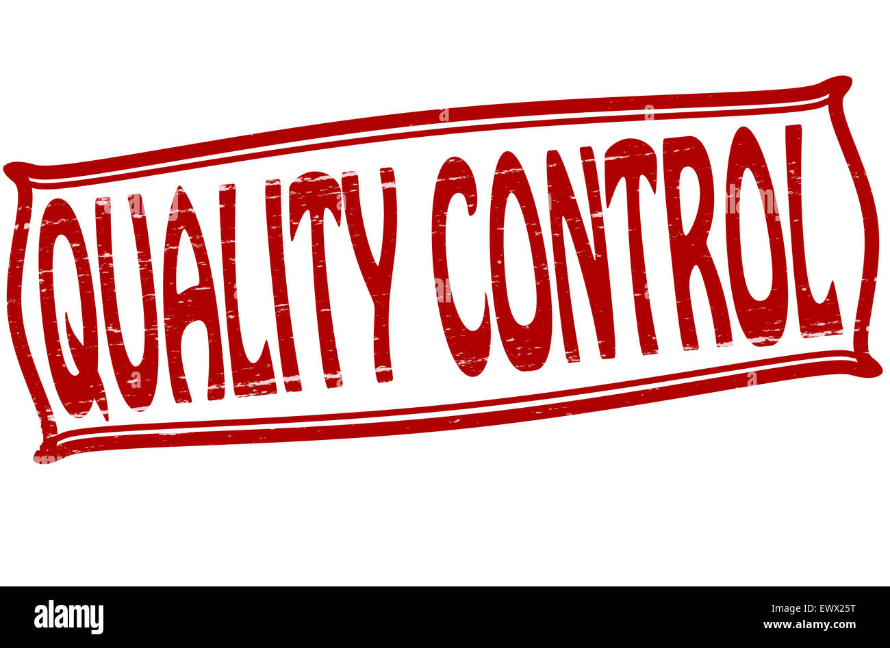 Stamp with text quality control inside, illustration Stock Photo - Alamy