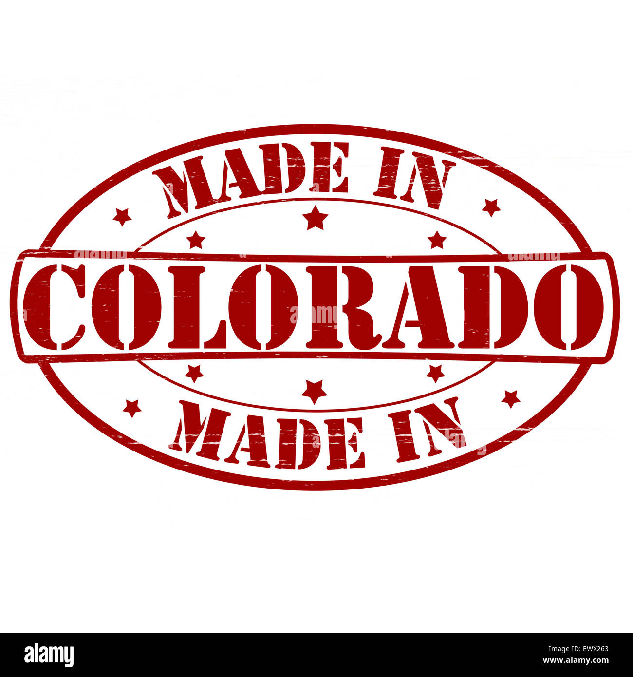 Stamp with text made in Colorado inside, illustration Stock Photo - Alamy