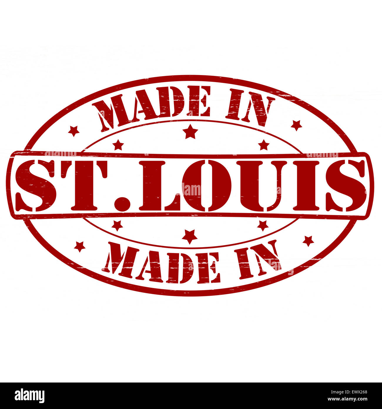 Stamp with text made in St. Louis inside, illustration Stock Photo - Alamy