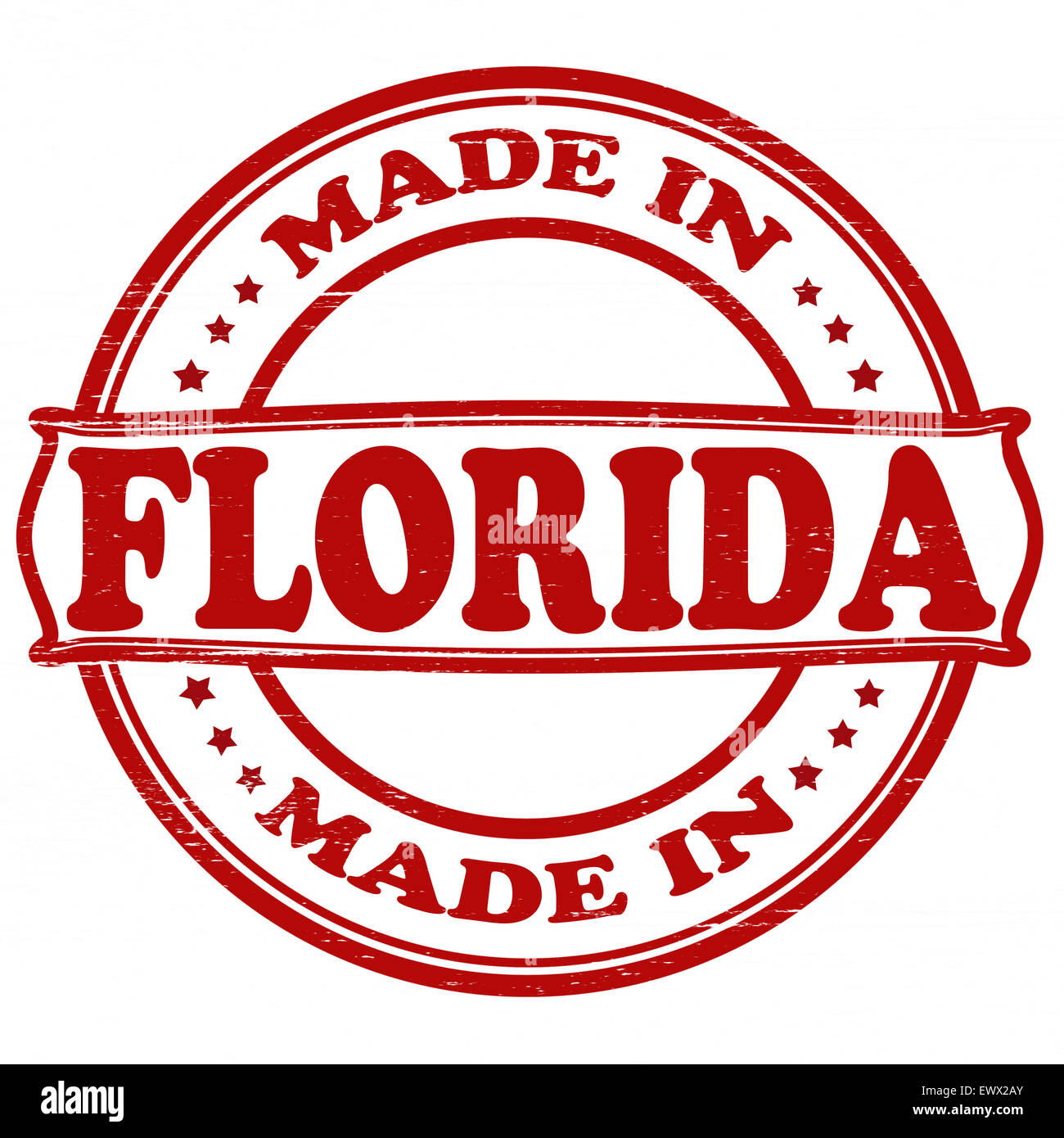 Stamp with text made in Florida inside, illustration Stock Photo - Alamy
