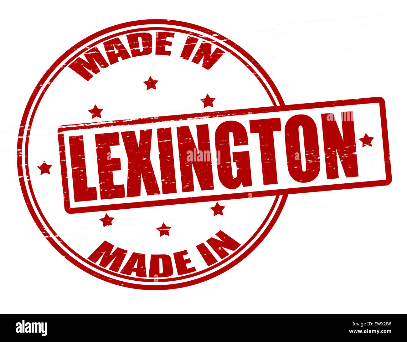Stamp with text made in Lexington inside, illustration Stock Photo - Alamy