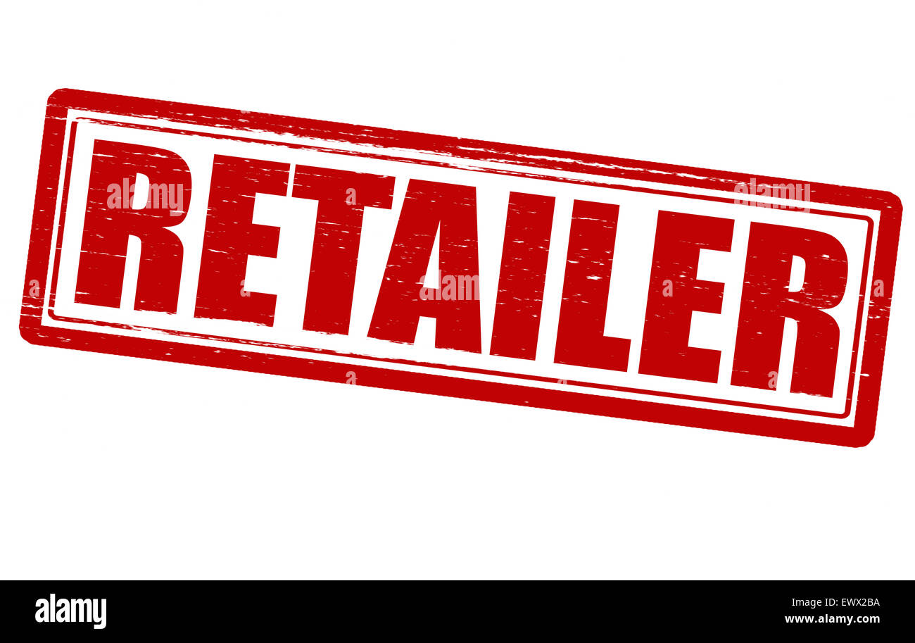 Stamp with word retailer inside, illustration Stock Photo - Alamy