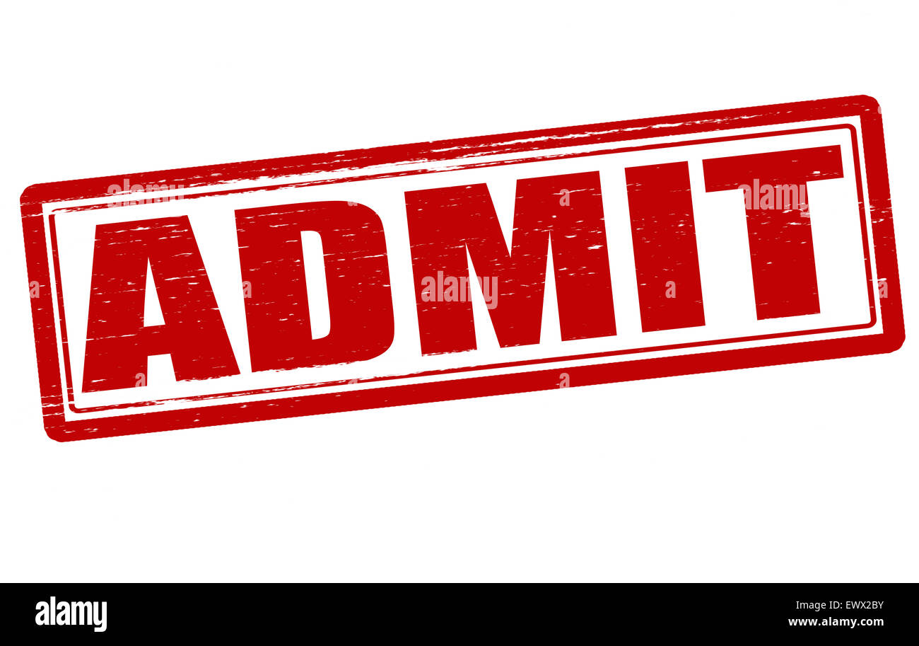 Stamp with word admit inside, illustration Stock Photo - Alamy