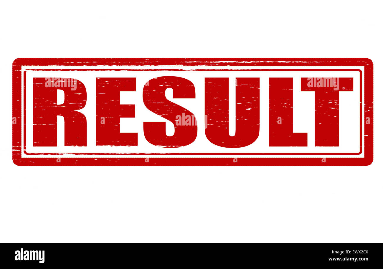 Stamp with word result inside, illustration Stock Photo - Alamy