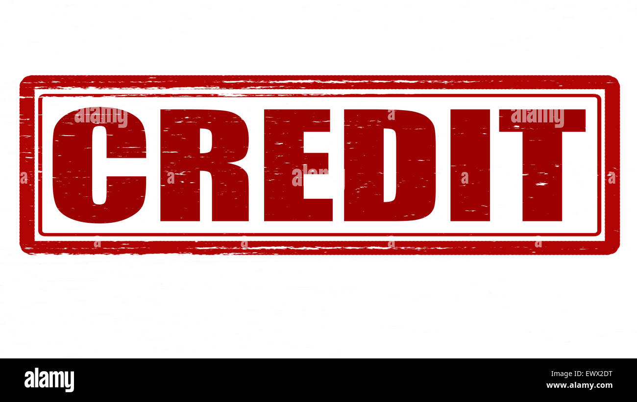 Stamp with word credit inside, illustration Stock Photo - Alamy