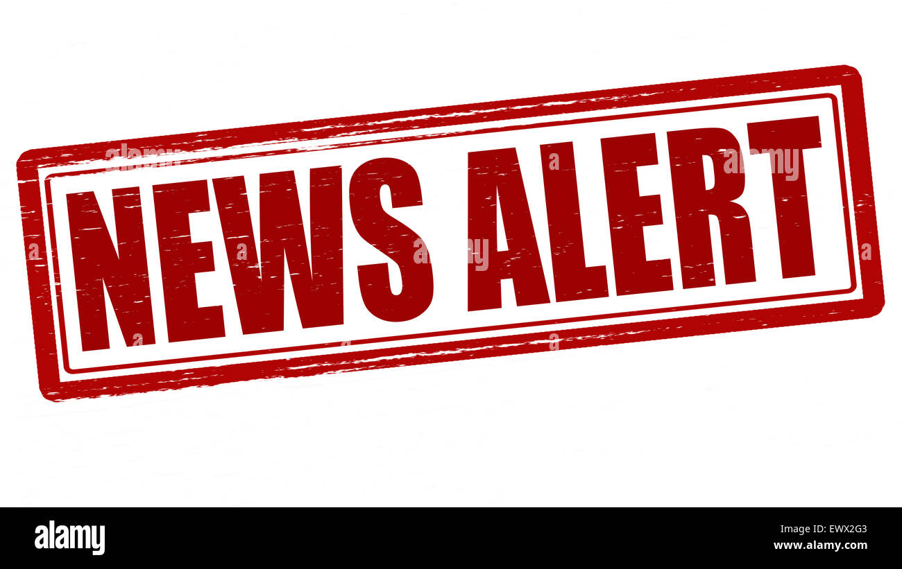 Stamp with text news alert inside, illustration Stock Photo - Alamy