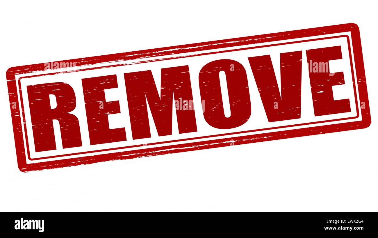 Stamp with remove inside, illustration Stock Photo - Alamy
