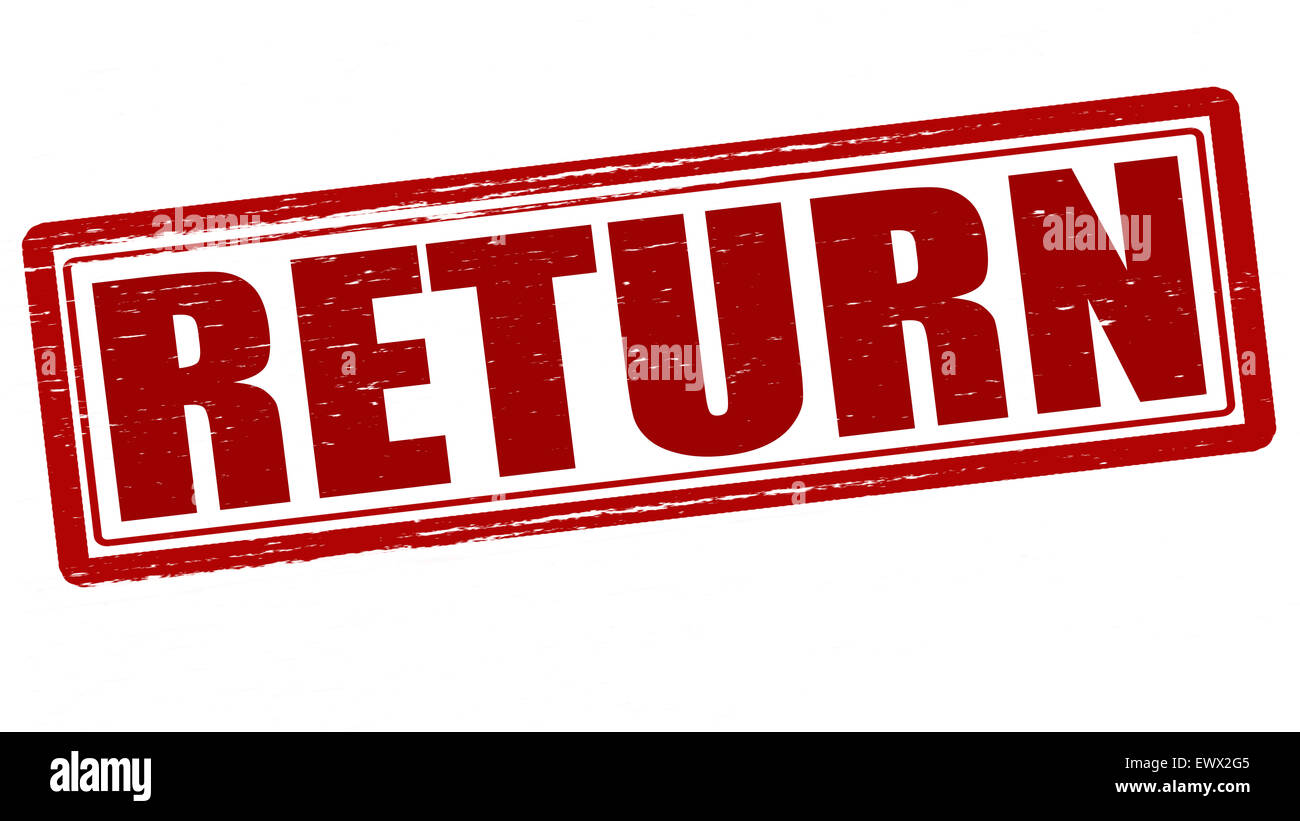 Stamp with word return inside, illustration Stock Photo - Alamy