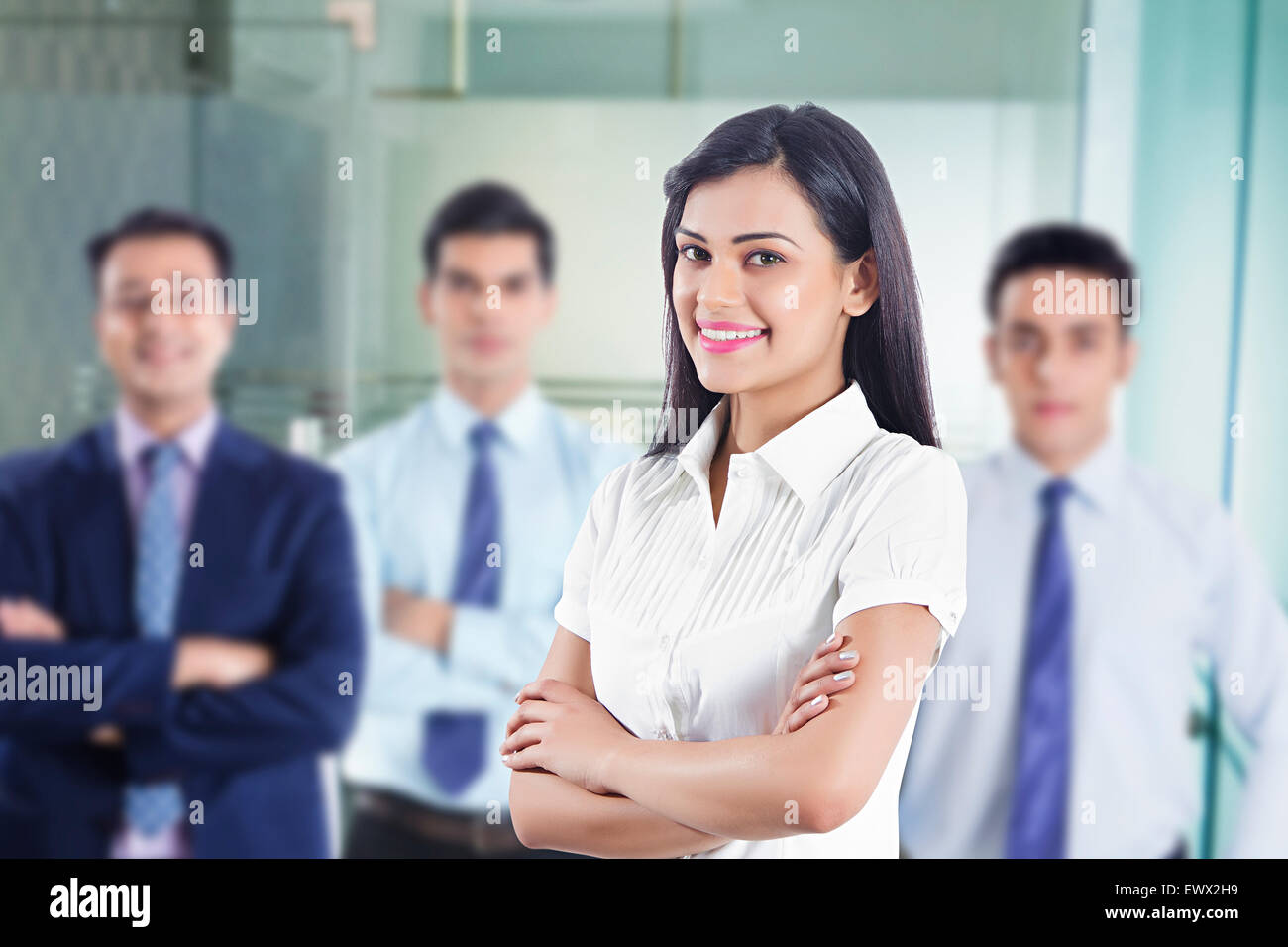 Indian employee lady standing pose hi-res stock photography and images ...