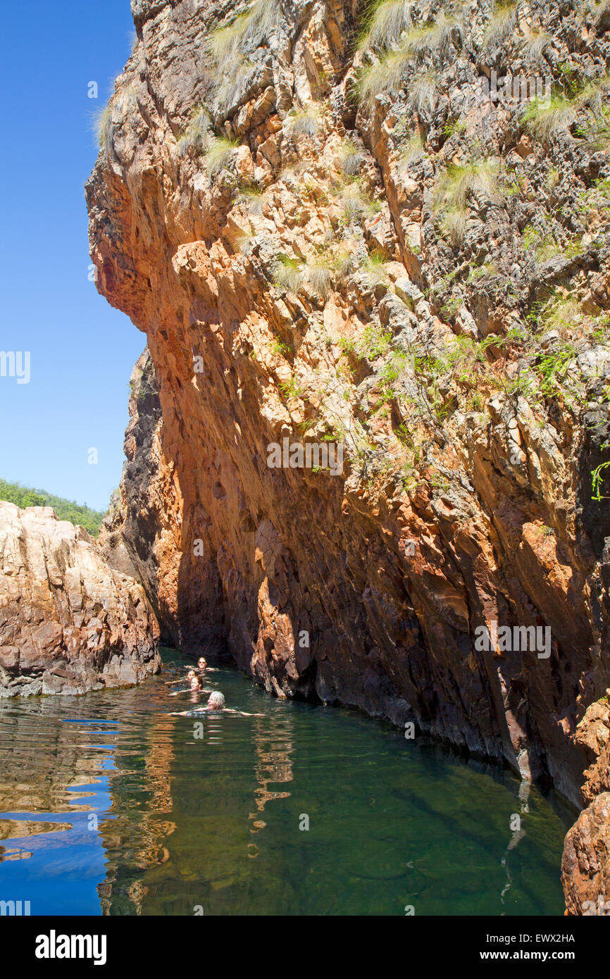 Swimming in Maguk (Barramundi Gorge) in Kakadu National Park Stock ...