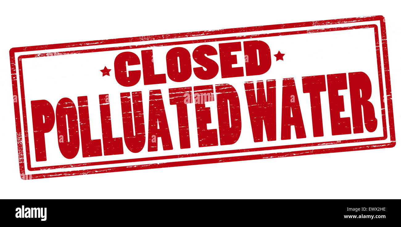 Stamp with text polluated water inside, illustration Stock Photo - Alamy