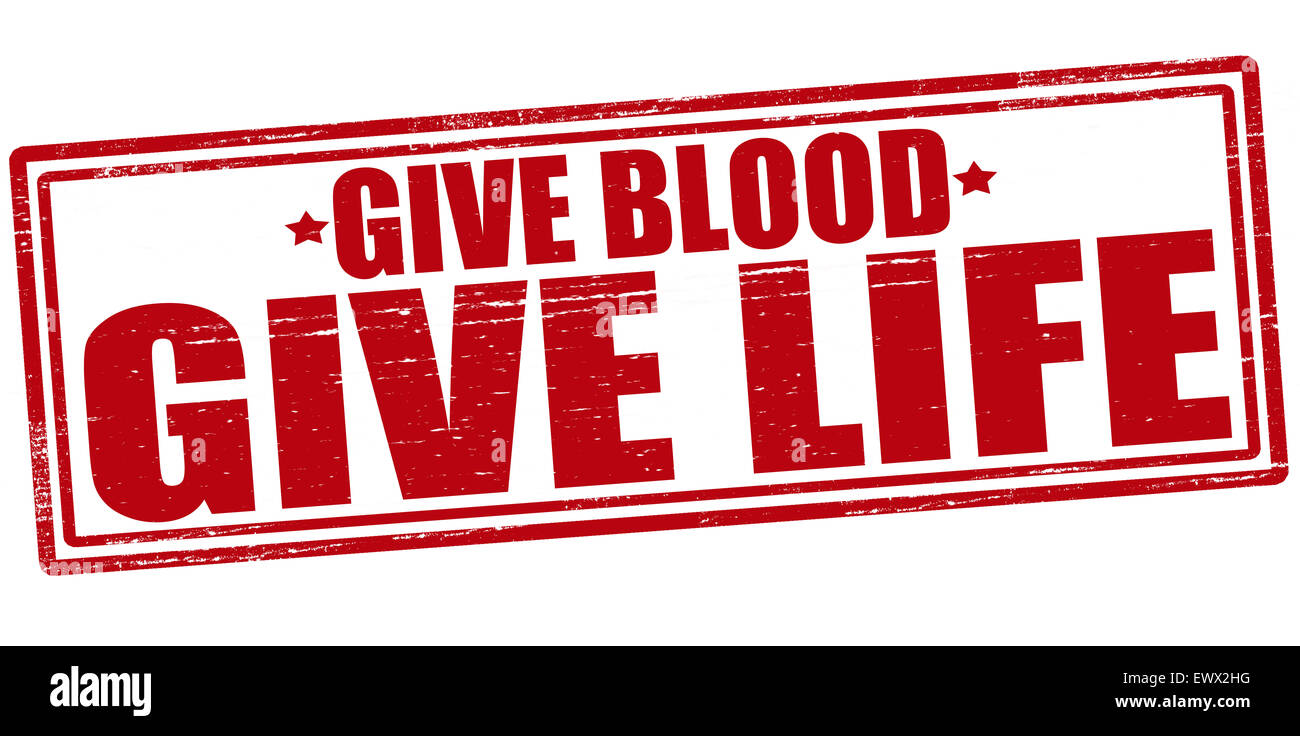 Stamp with text give life inside, illustration Stock Photo - Alamy