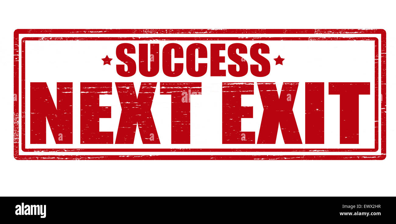 Stamp with text next exit inside, illustration Stock Photo - Alamy