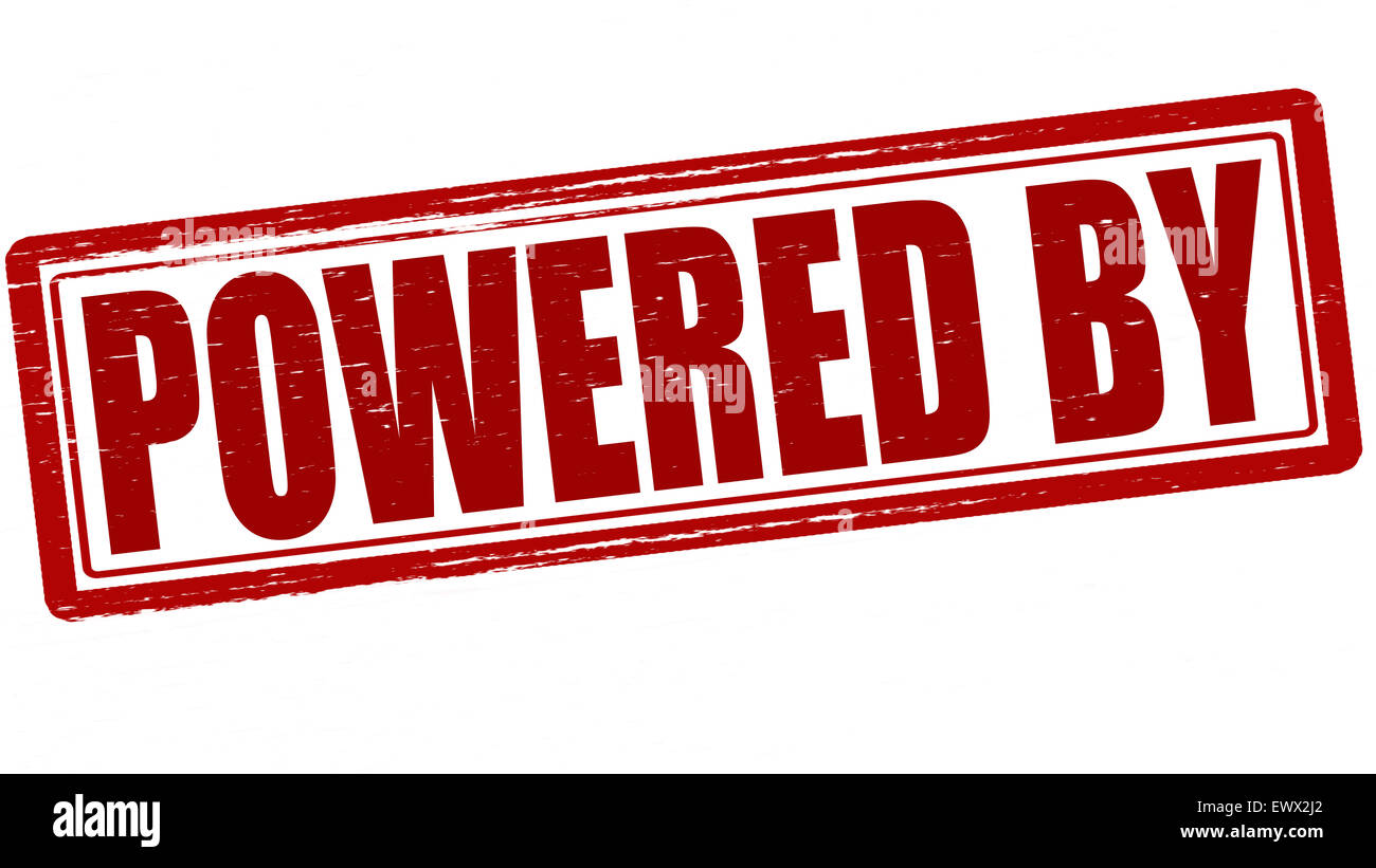 Stamp with text powered by inside, illustration Stock Photo - Alamy