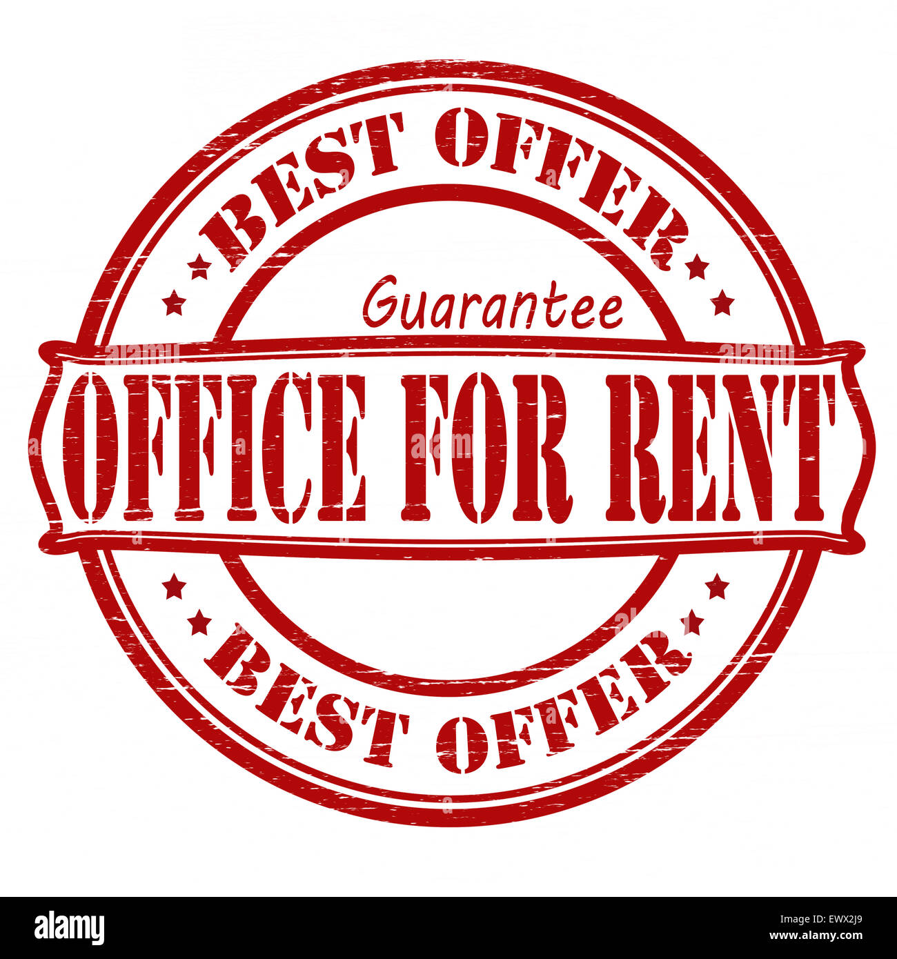 Stamp with text office for rent inside, illustration Stock Photo - Alamy
