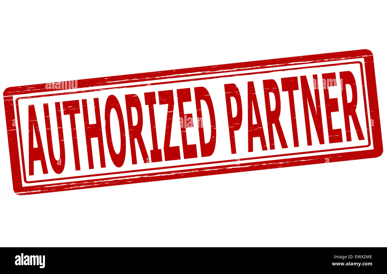 Stamp with text authorized partner inside, illustration Stock Photo - Alamy