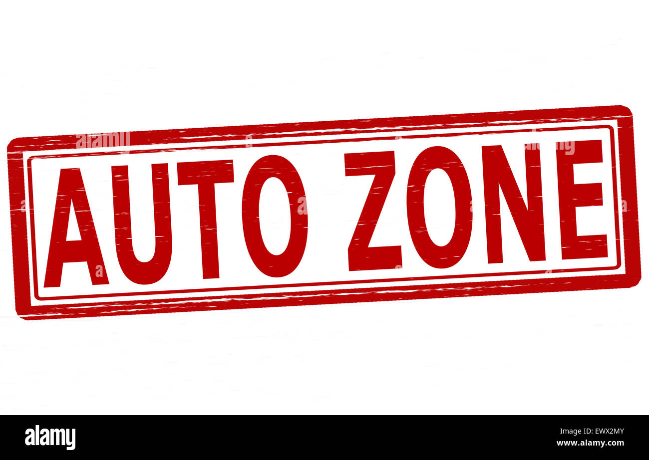 Stamp with text auto zone inside, illustration Stock Photo - Alamy