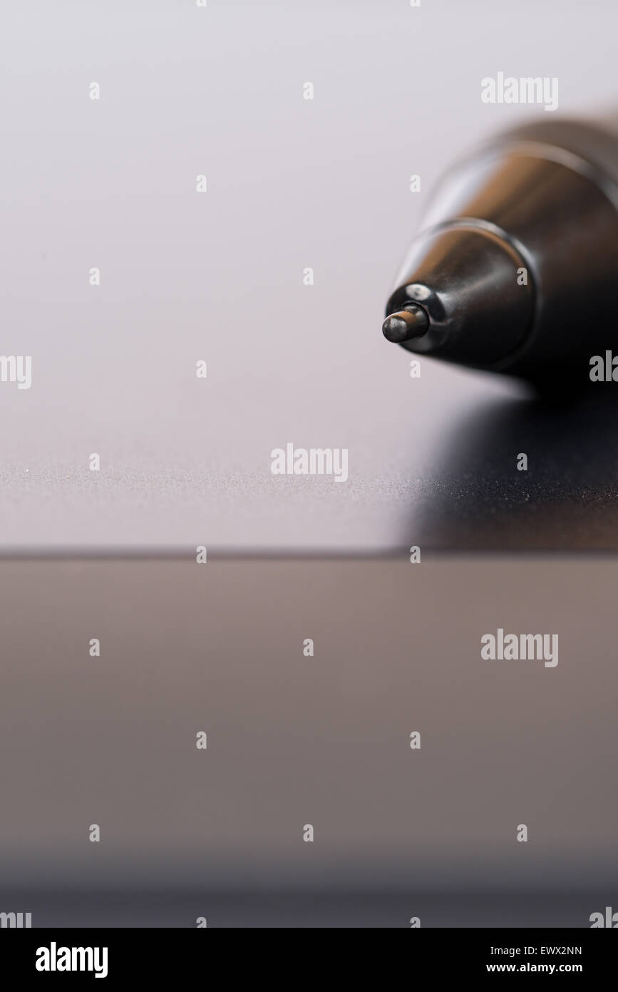 Drawing Tablet With Stylus On White Background Stock Photo - Alamy