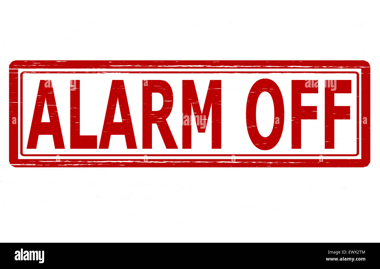 Stamp with text alarm off inside, illustration Stock Photo - Alamy