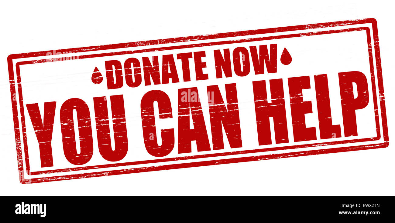 Stamp with text you can help inside, illustration Stock Photo - Alamy