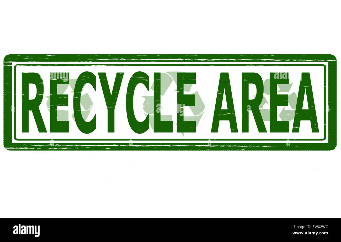 Stamp with text recycle area inside hi-res stock photography and images ...
