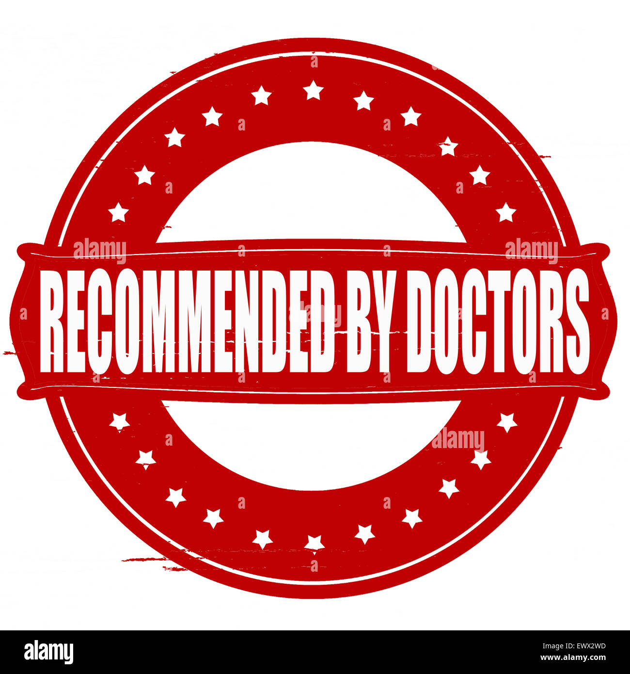 Stamp with text recommended by doctors inside, illustration Stock Photo ...