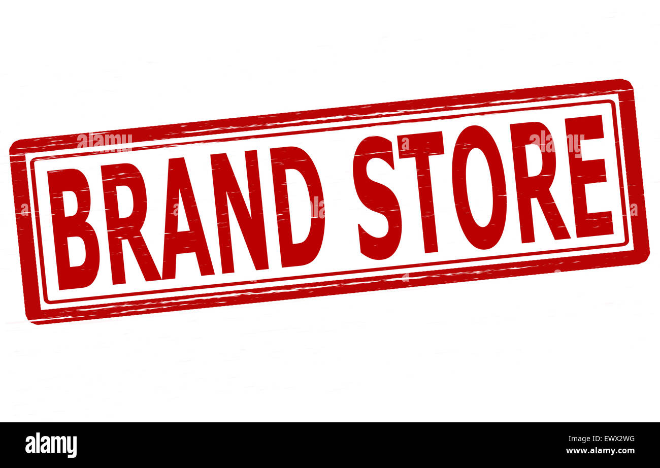 Stamp with text brand store inside, illustration Stock Photo - Alamy