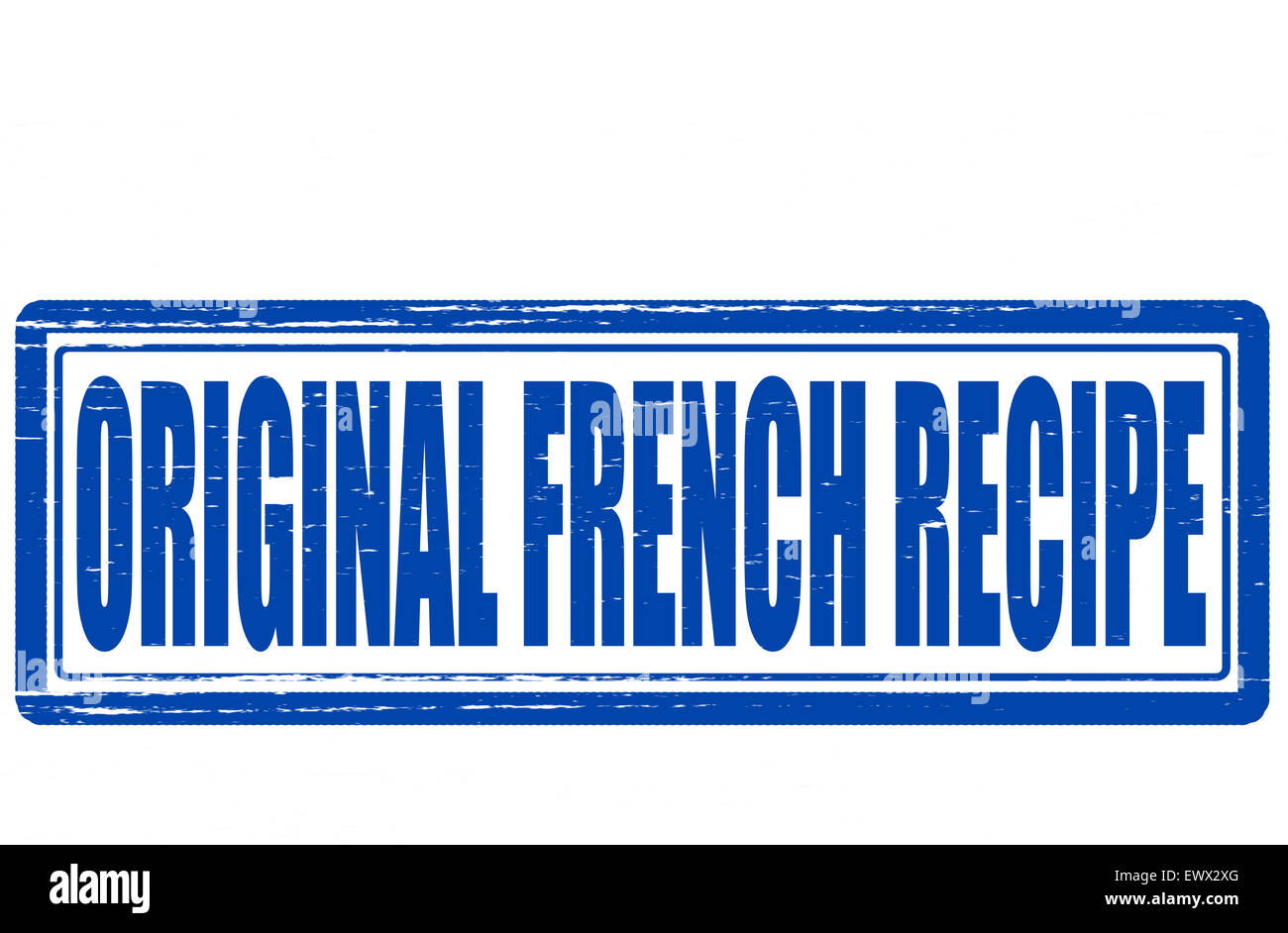 Stamp with text original French recipe inside, illustration Stock Photo ...