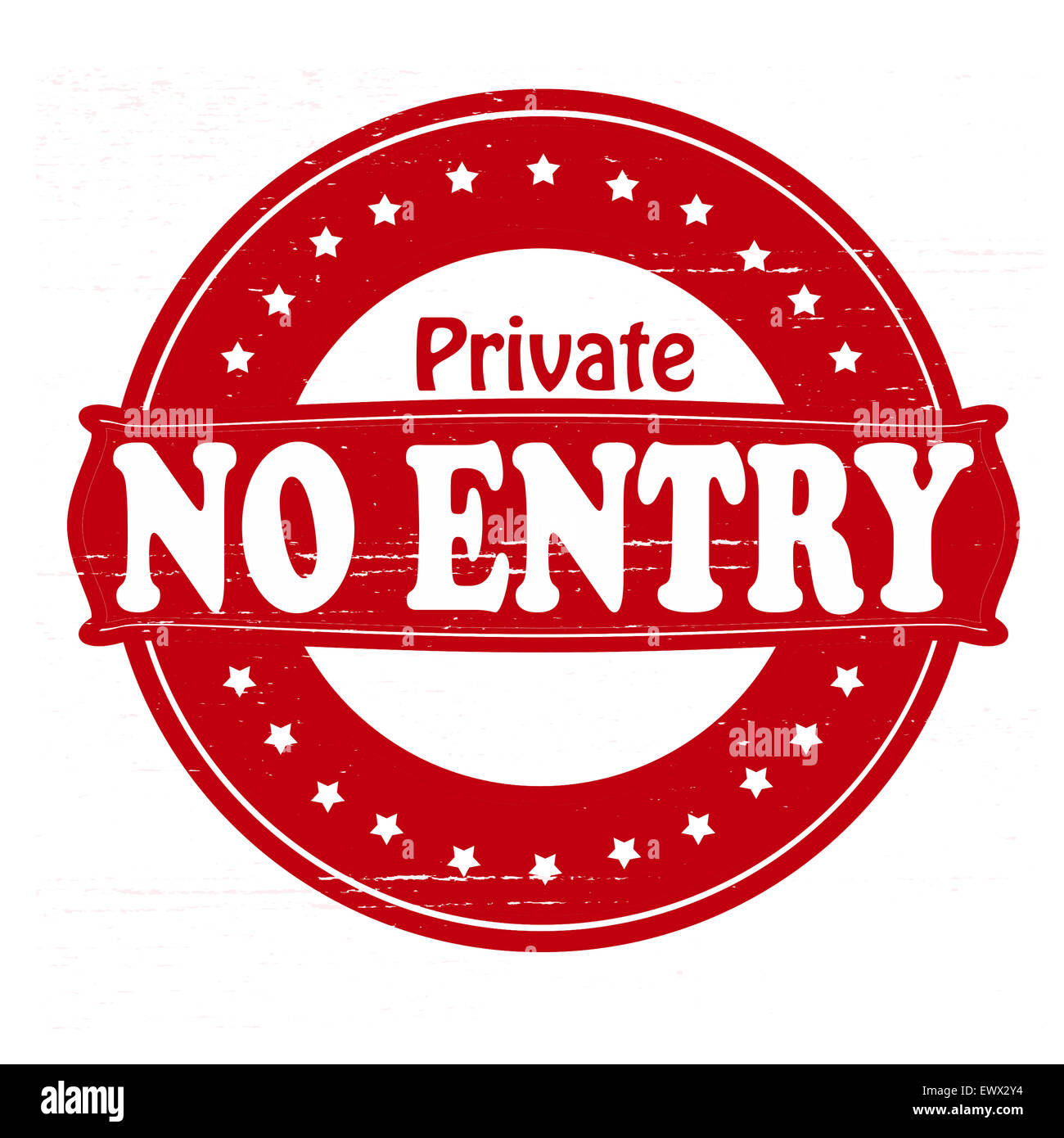 Stamp with text no entry inside hi-res stock photography and images - Alamy