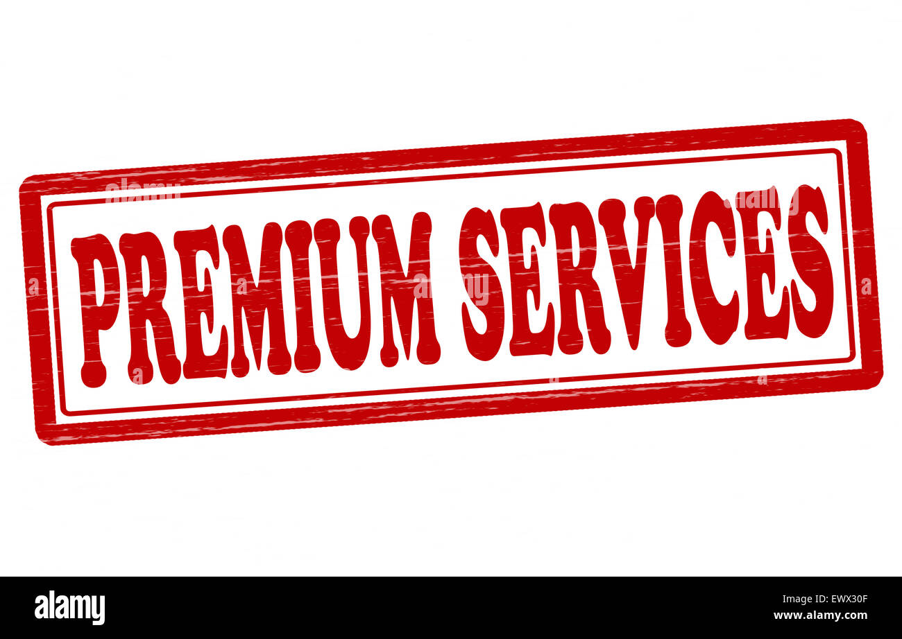 Stamp with text premium service inside, illustration Stock Photo - Alamy