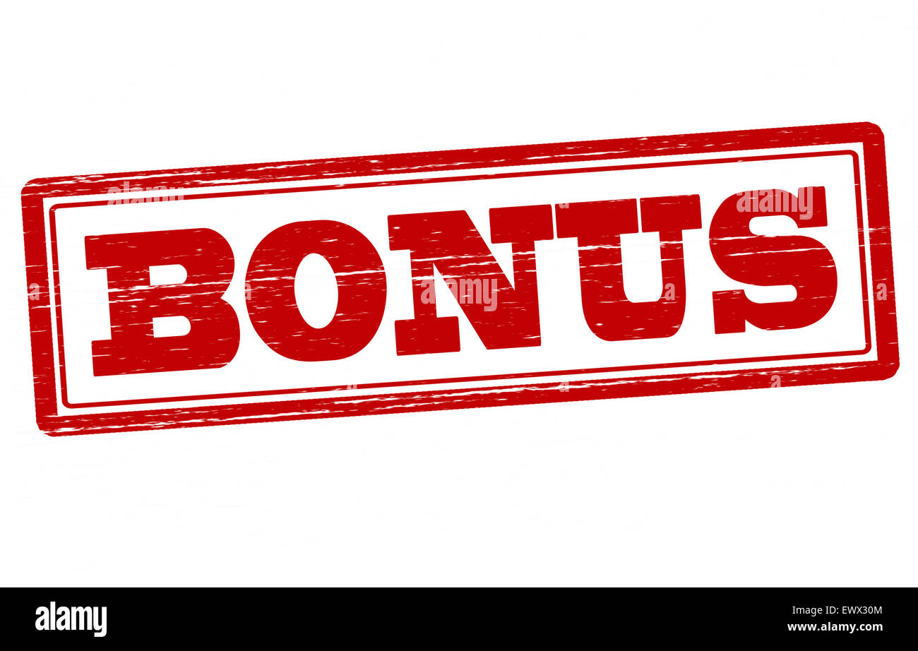 Stamp with word bonus inside, illustration Stock Photo - Alamy