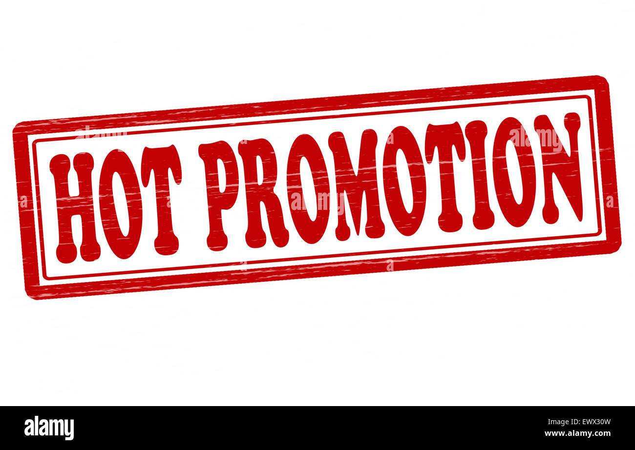 Stamp with text hot promotion inside, illustration Stock Photo - Alamy