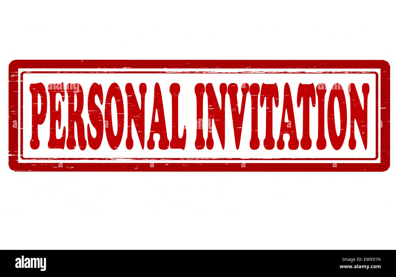 Stamp with text personal invitation inside, illustration Stock Photo ...