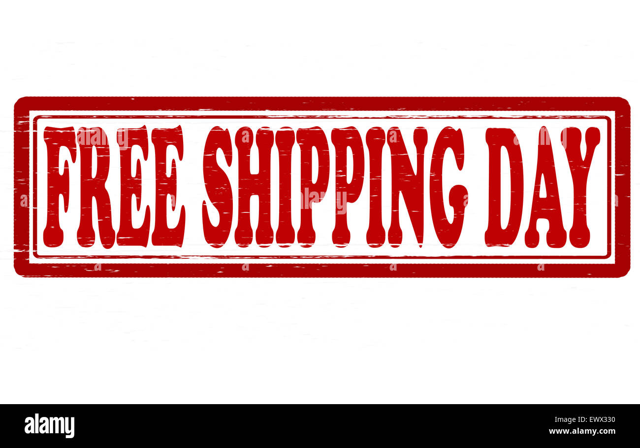 Free shipping red text hi-res stock photography and images - Alamy