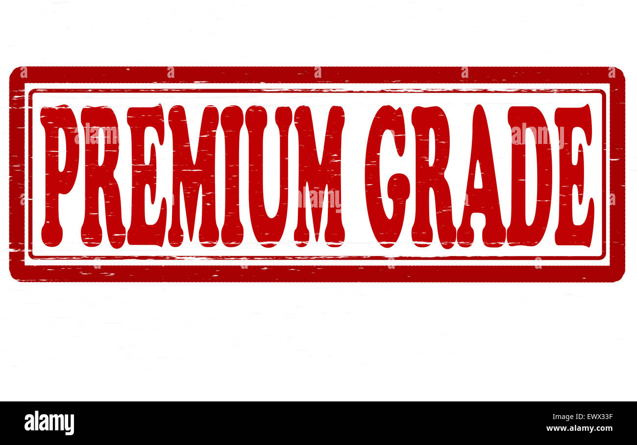 Stamp with text premium grade inside, illustration Stock Photo - Alamy