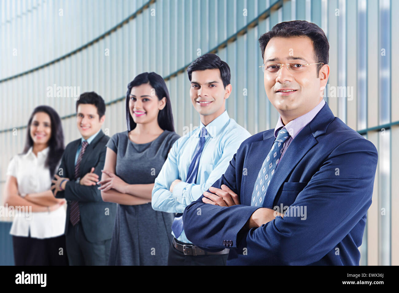 5 indian Business Partner Standing pose Stock Photo - Alamy