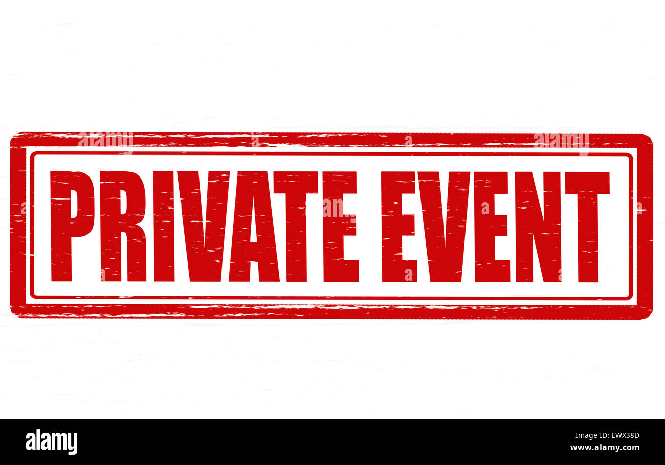 Stamp with text private event inside, illustration Stock Photo - Alamy